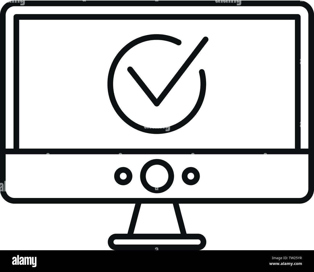 Computer Screen Outline