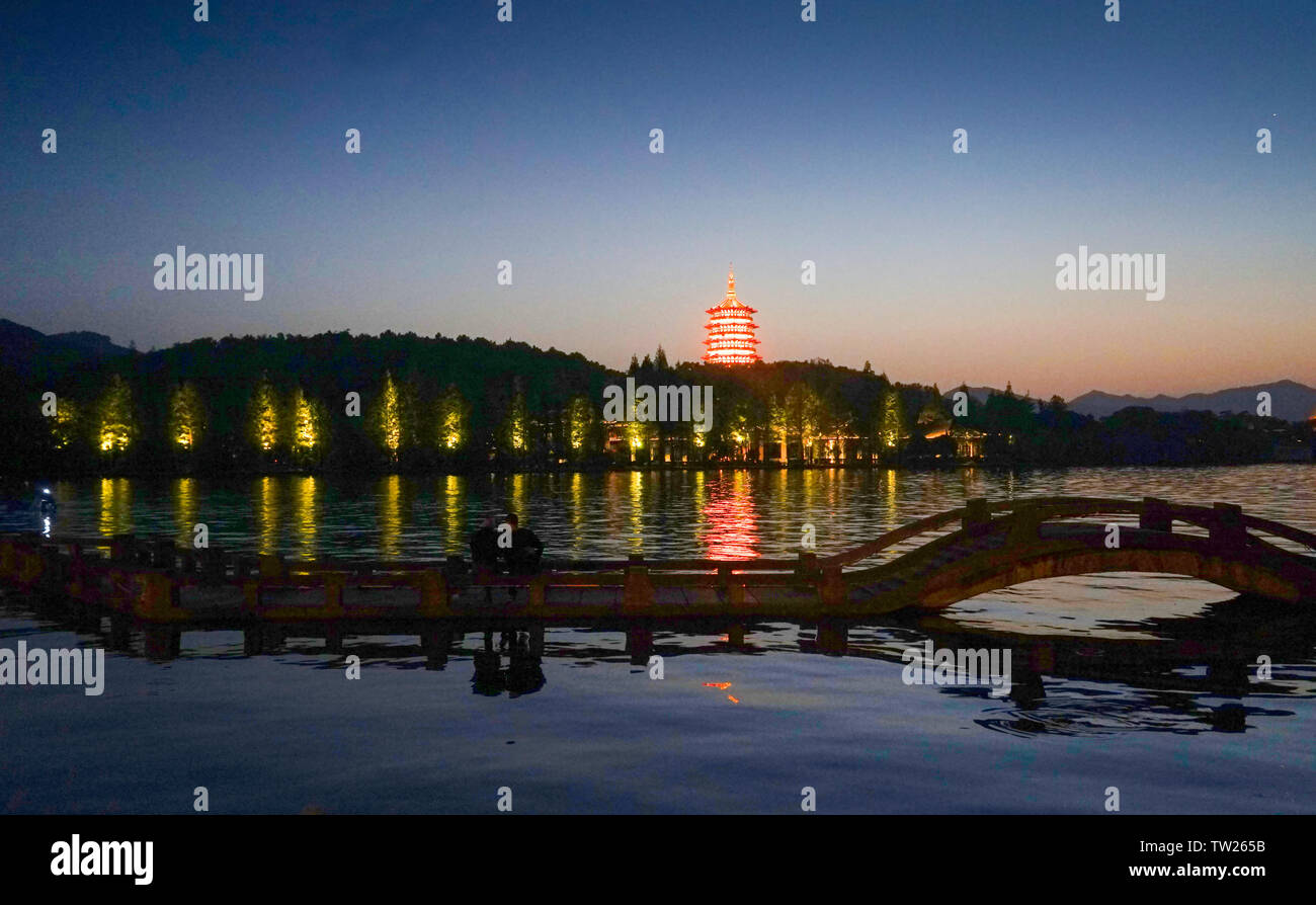 Spring color of West Lake Scenic Area Stock Photo - Alamy