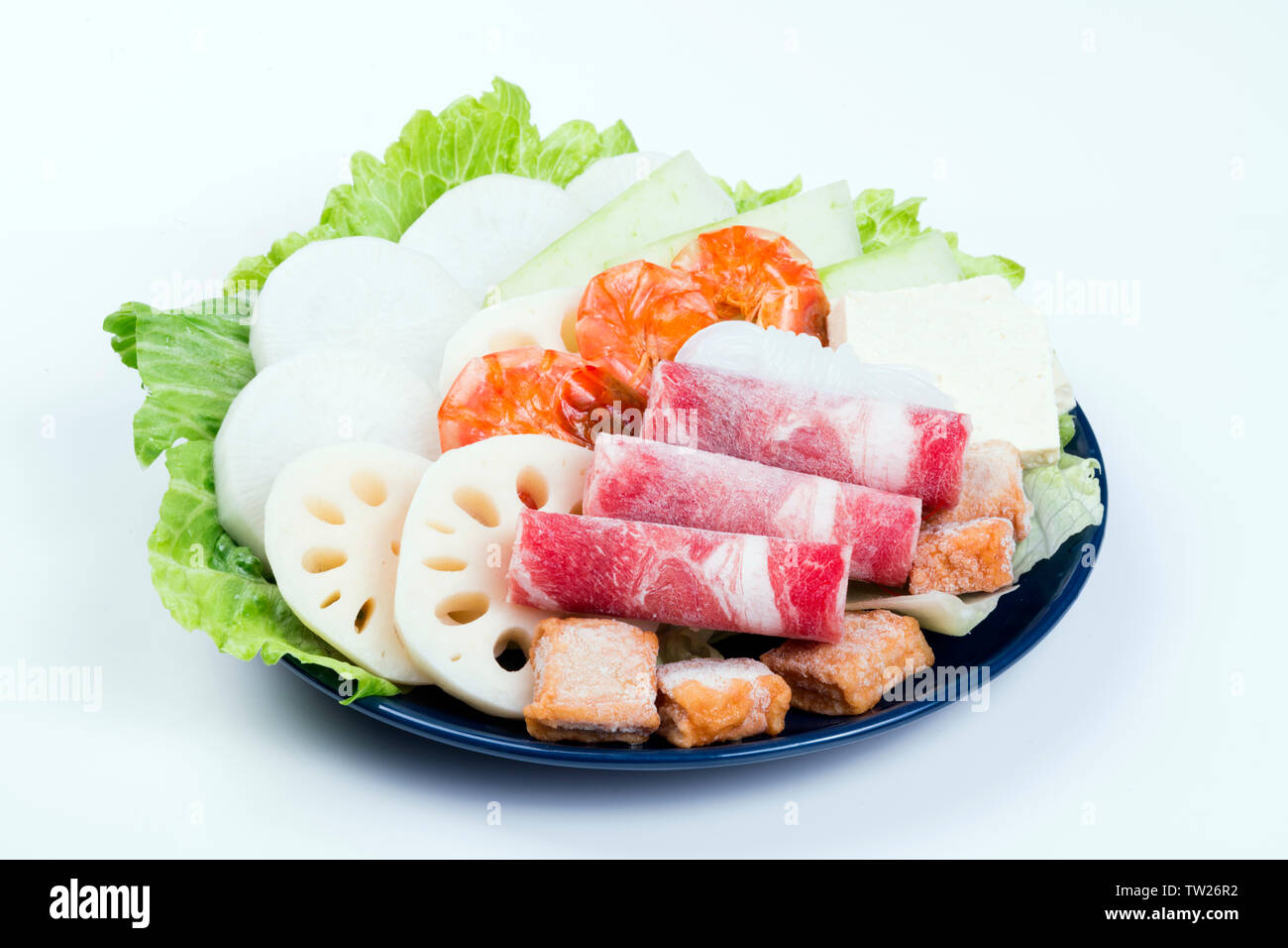 Hot pot platter Stock Photo - Alamy