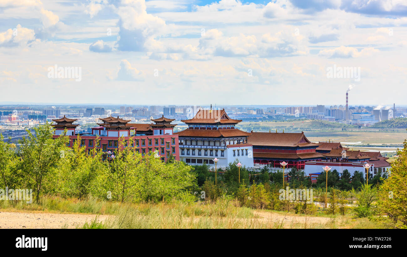 Hulunbuir Hailar Darjilin Temple, Inner Mongolia Stock Photo - Alamy