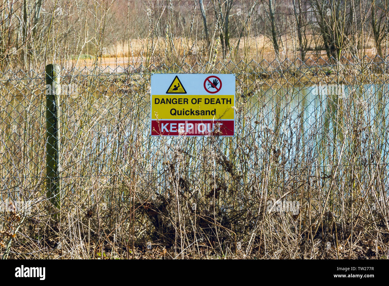 Quicksand Sign Danger High Resolution Stock Photography and Images - Alamy