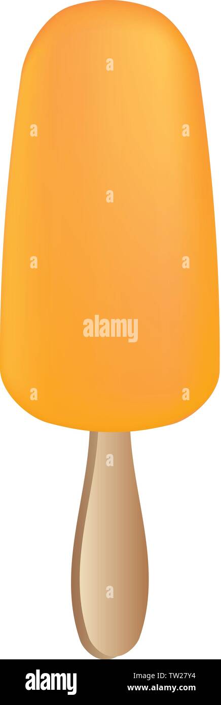 Orange popsicle icon. Cartoon of orange popsicle vector icon for web ...
