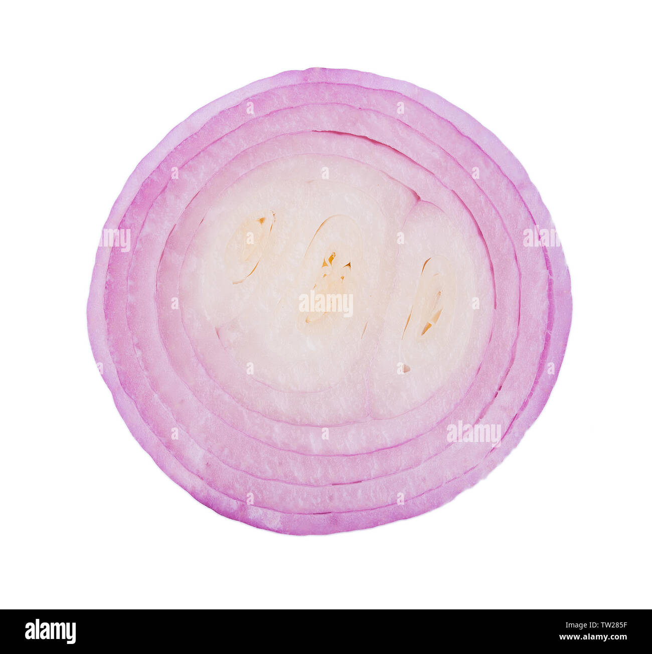 sliced onion isolated on white background Stock Photo - Alamy