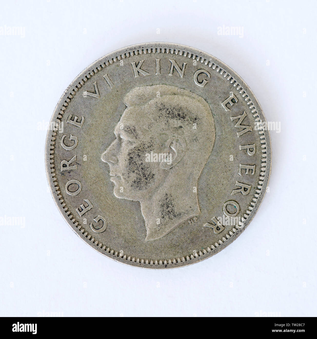 New Zealand 1 Florin - George VI Coin - 1937 Stock Photo - Alamy