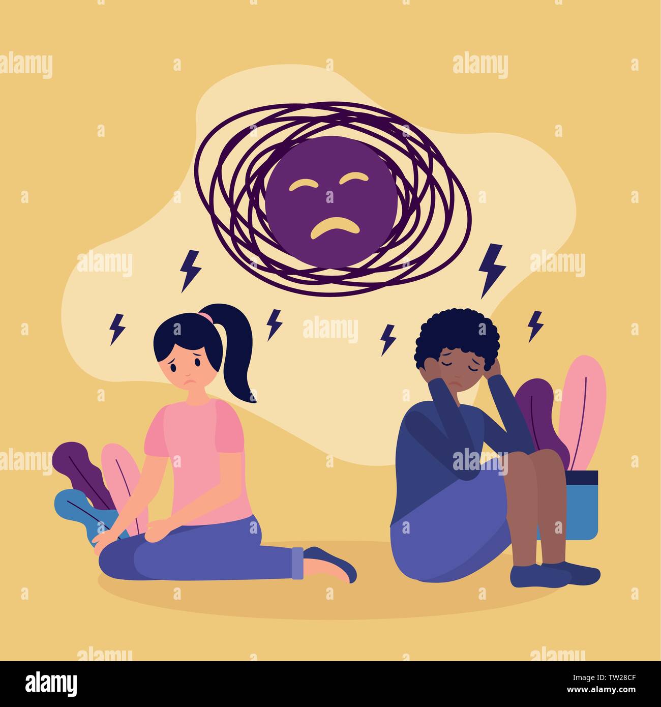 Beautiful boy disorder Stock Vector Images - Alamy