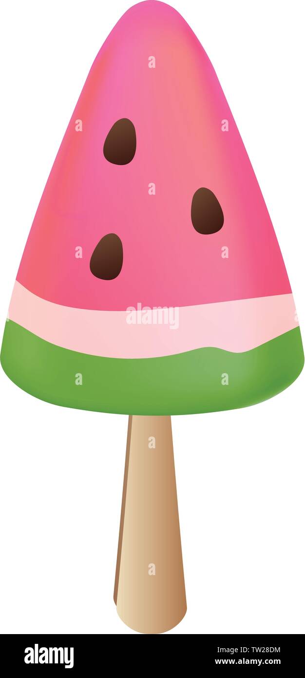 Watermelon popsicle icon. Cartoon of watermelon popsicle vector icon ...