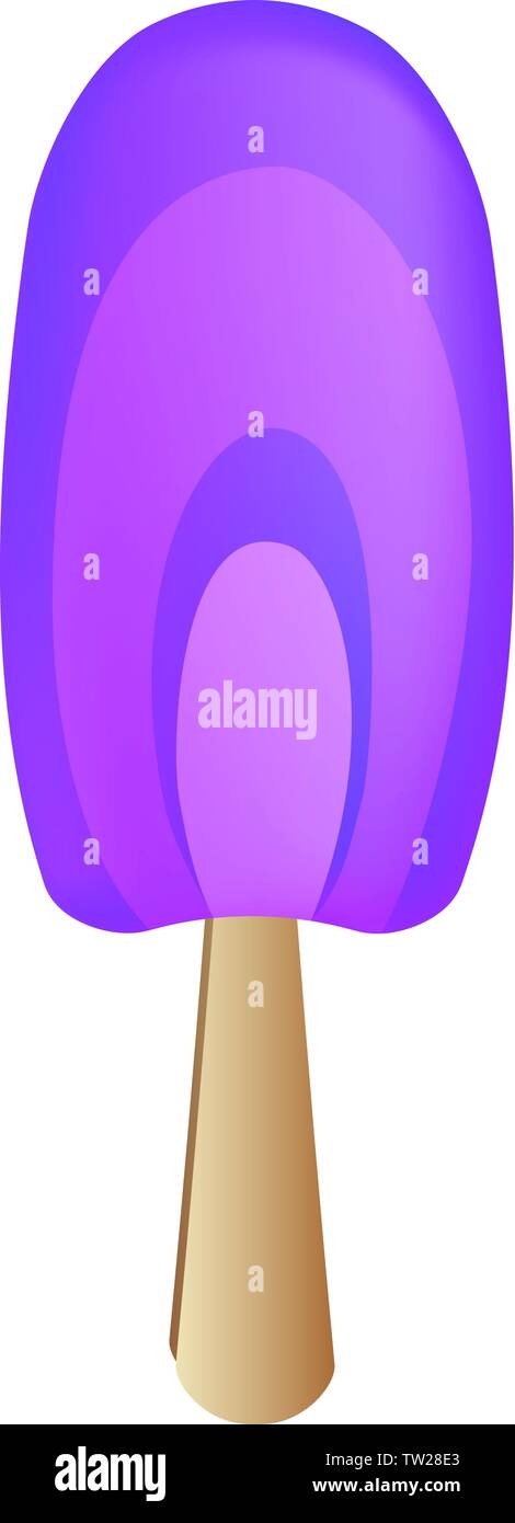Violet popsicle icon. Cartoon of violet popsicle vector icon for web ...