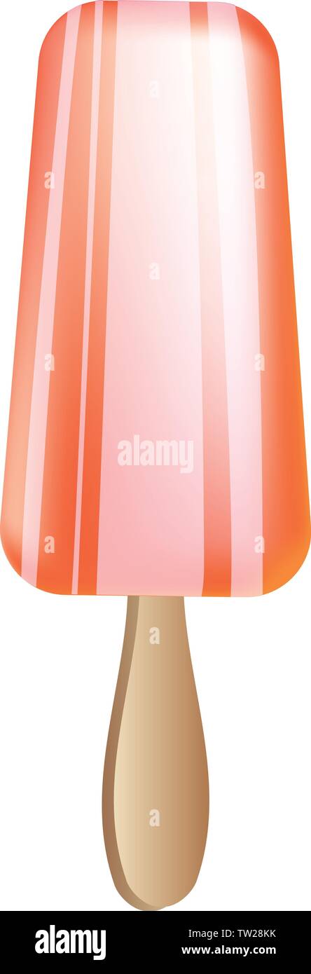 Red vanilla popsicle icon. Cartoon of red vanilla popsicle vector icon ...