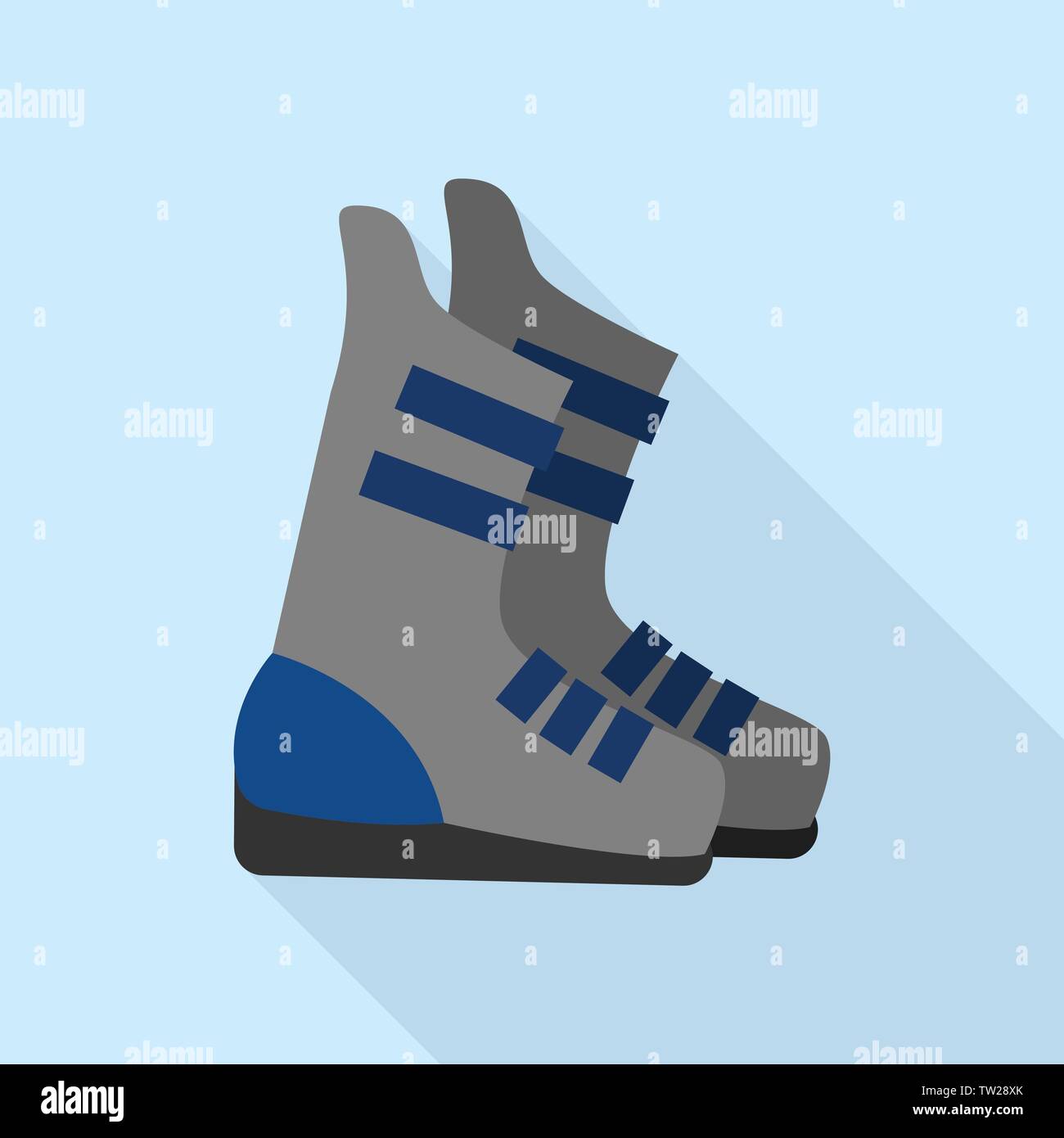 Ski modern boots icon, flat style Stock Vector Image & Art - Alamy