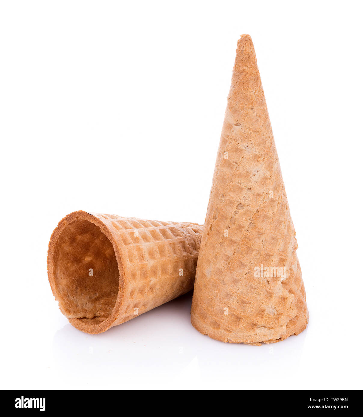 Sweet wafer cone isolated on white background Stock Photo - Alamy