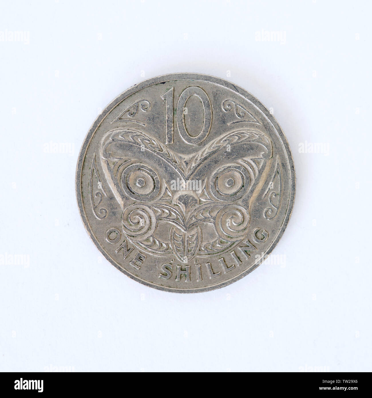 New Zealand 10 Cents / 1 Shilling - Elizabeth II Coin - 1967 Stock ...