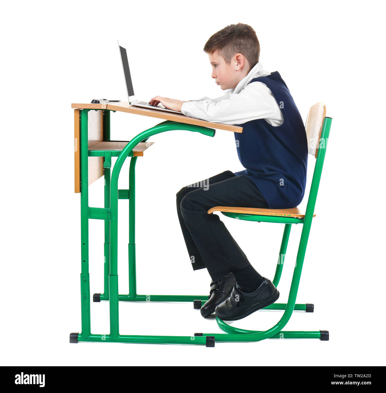 Correct Posture Sitting With Laptop High Resolution Stock Photography ...