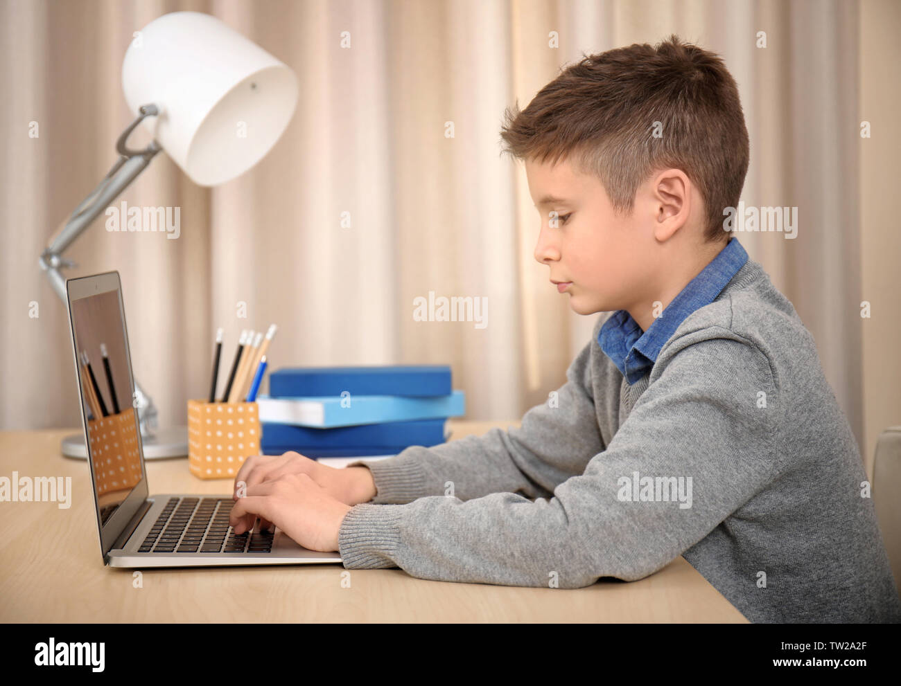 Correct posture sitting with laptop hi-res stock photography and images ...