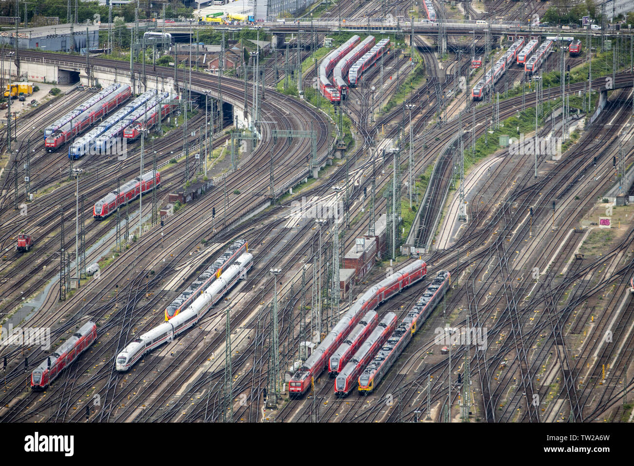 Main station of Frankfurt am Main, track system, terminus station ...