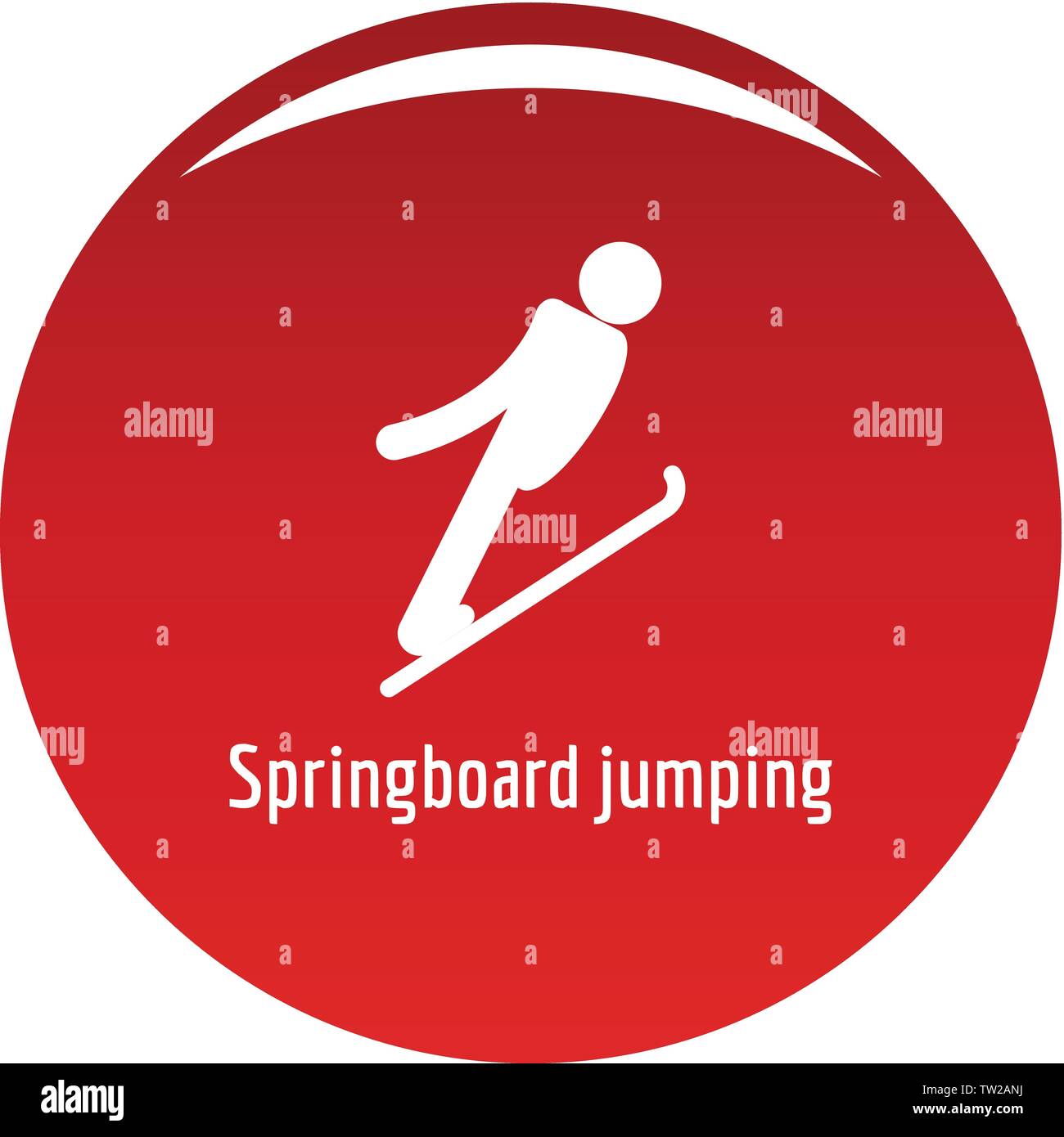 Springboard jumping icon. Simple illustration of springboard jumping ...