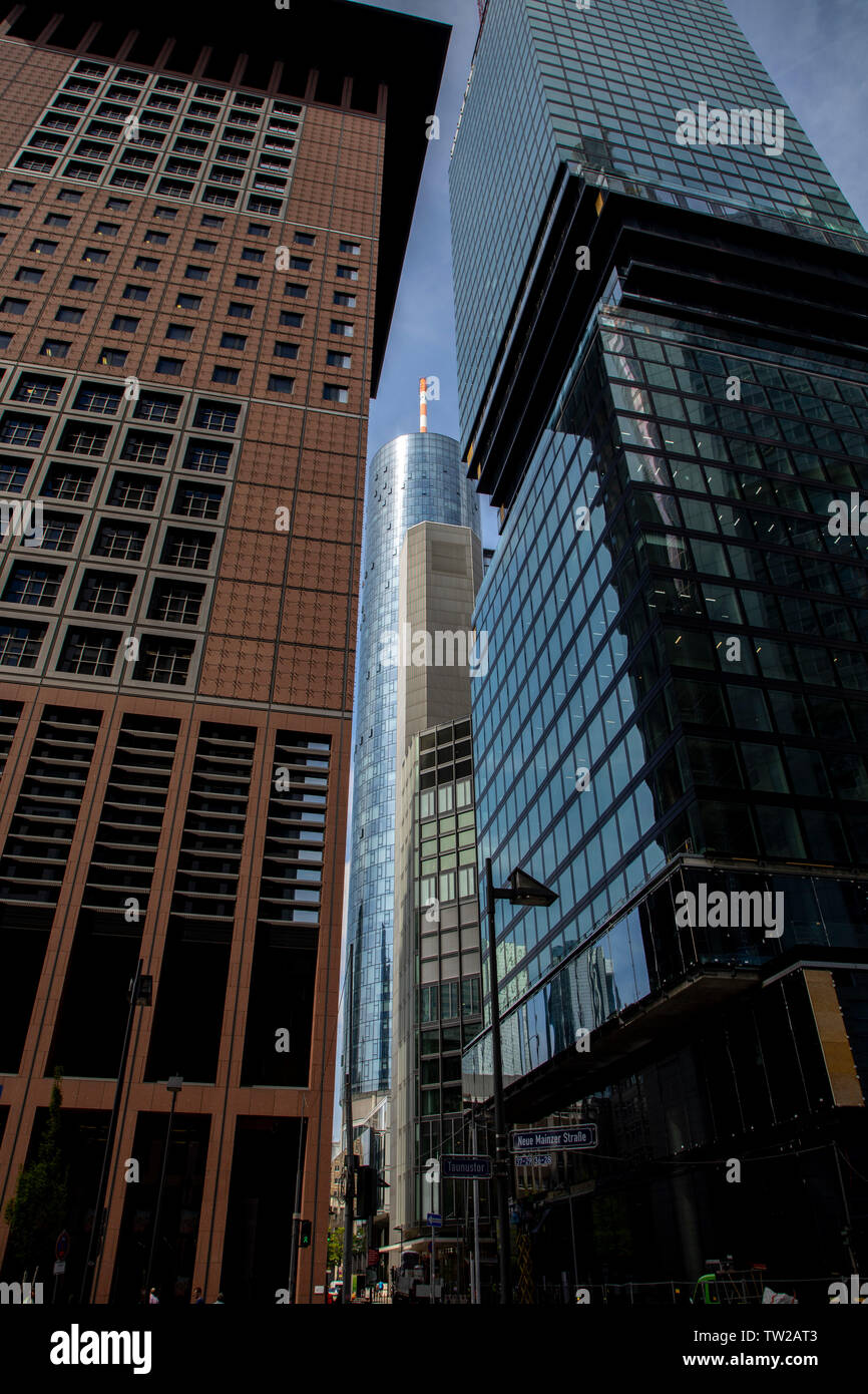 Frankfurt am Main, Skyscrapers, Financial District, Main Tower ...
