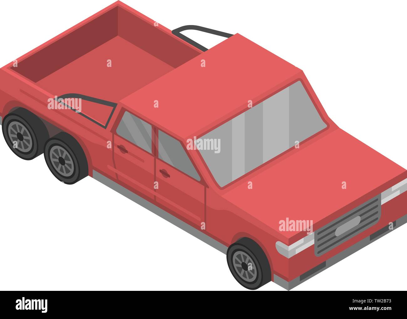 Modern red pickup icon, isometric style Stock Vector Image & Art - Alamy