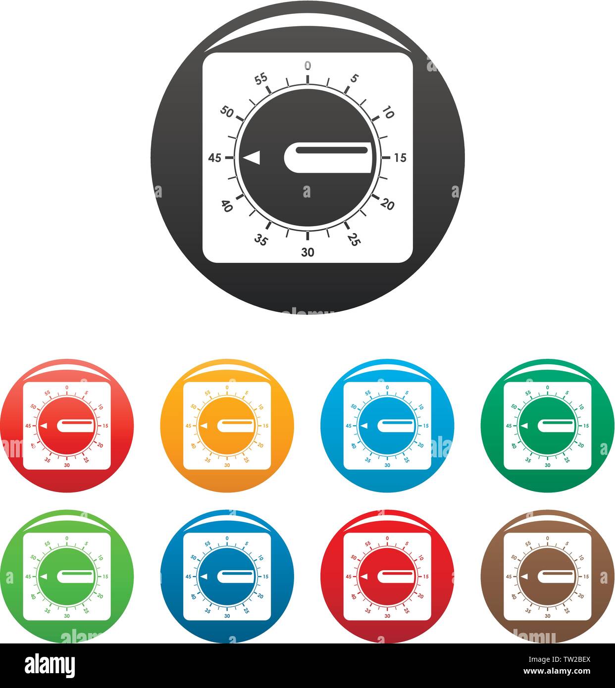 Timericon Stock Vector Images - Alamy