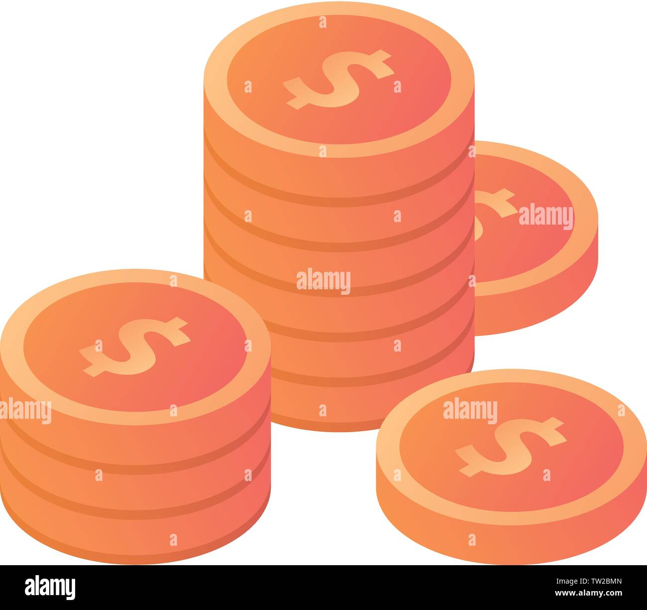 Money coin stack icon, isometric style Stock Vector Image & Art - Alamy