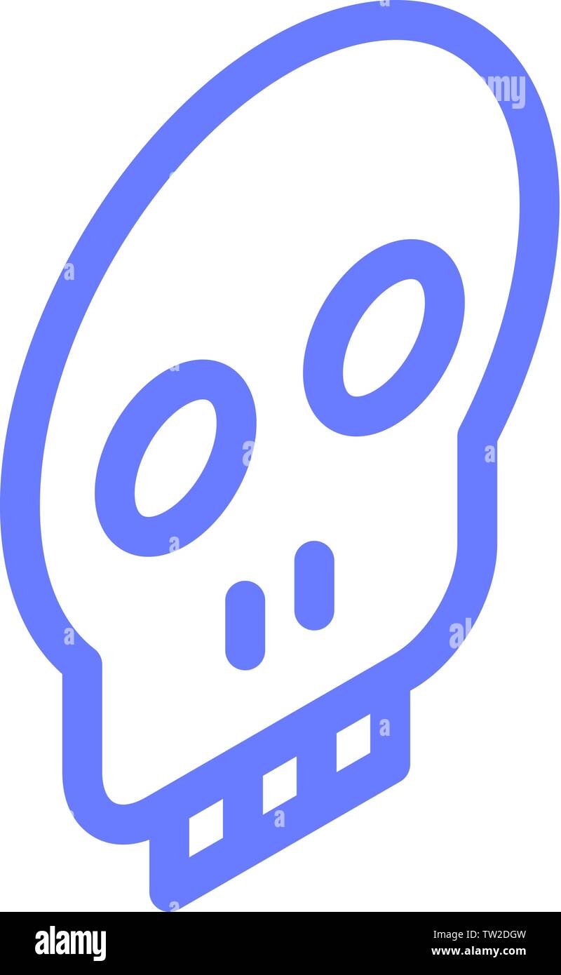 Skull icon, isometric style Stock Vector Image & Art - Alamy