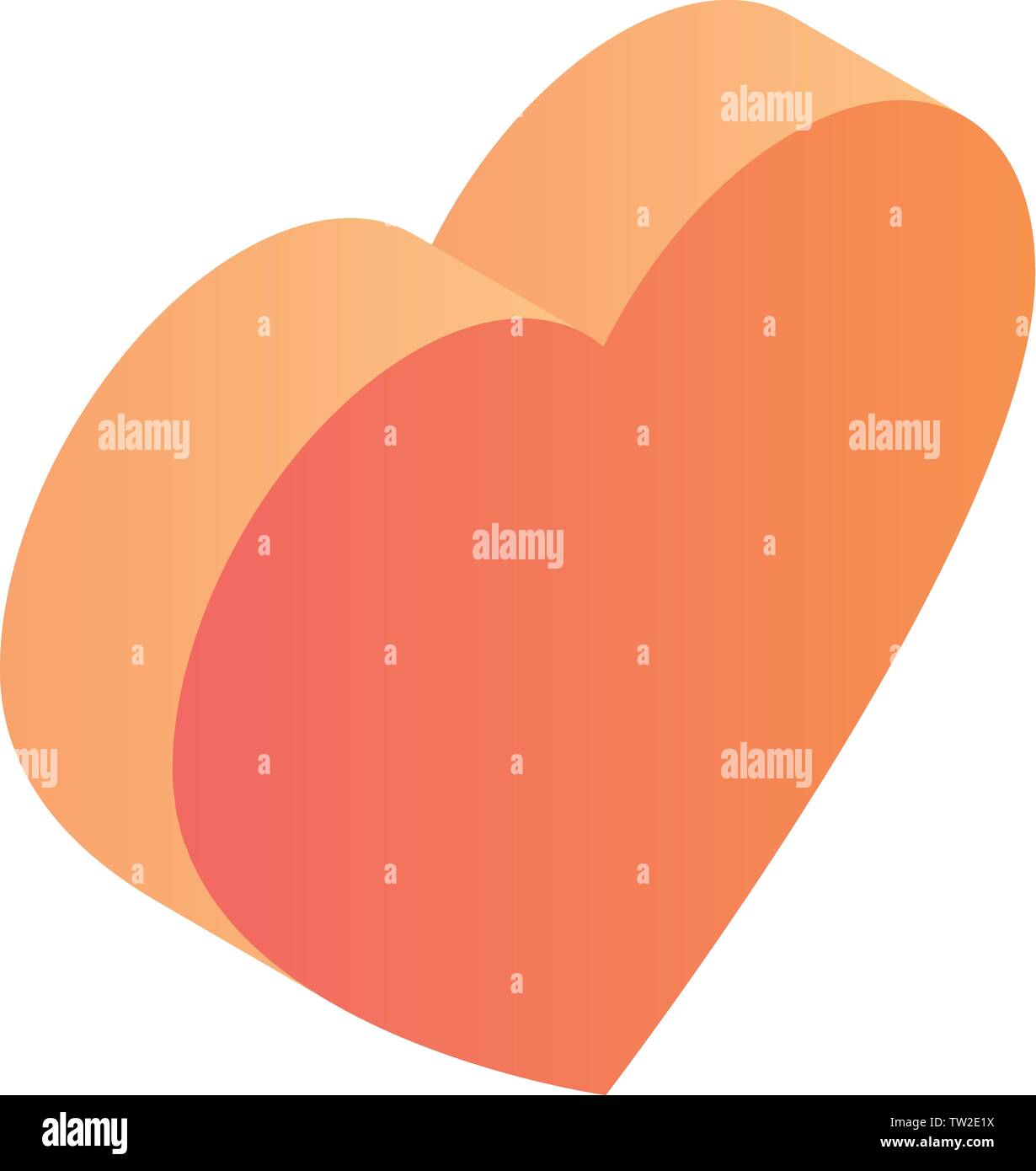 Red heart icon, isometric style Stock Vector Image & Art - Alamy