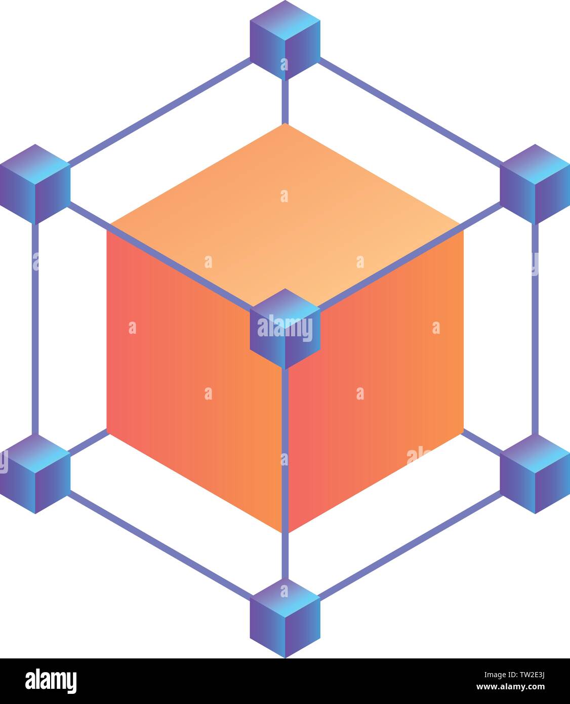 Futuristic cube icon, isometric style Stock Vector Image & Art - Alamy