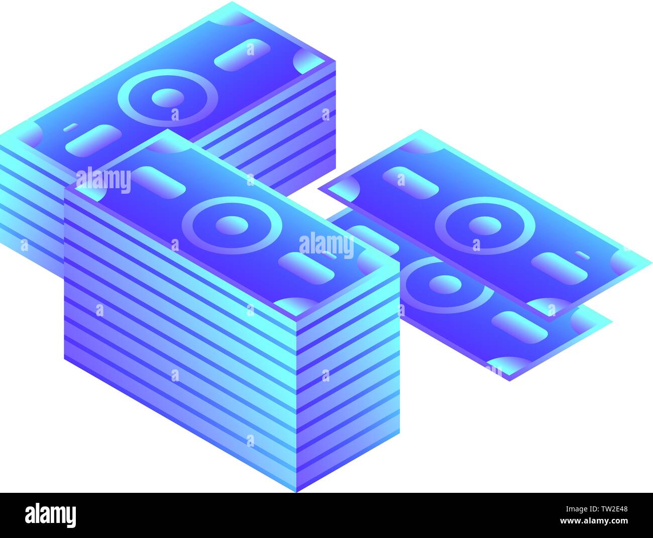 Money stack icon, isometric style Stock Vector Image & Art - Alamy