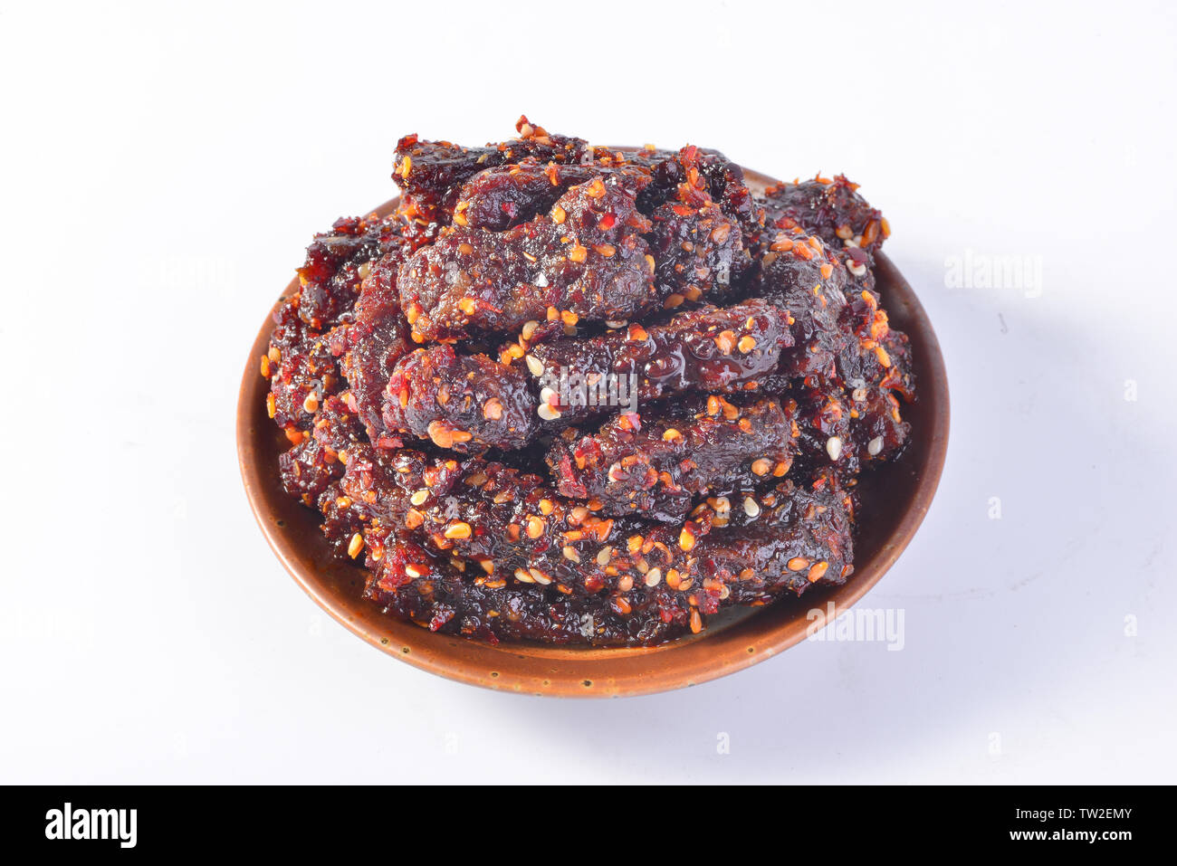Spicy beef strips Stock Photo - Alamy