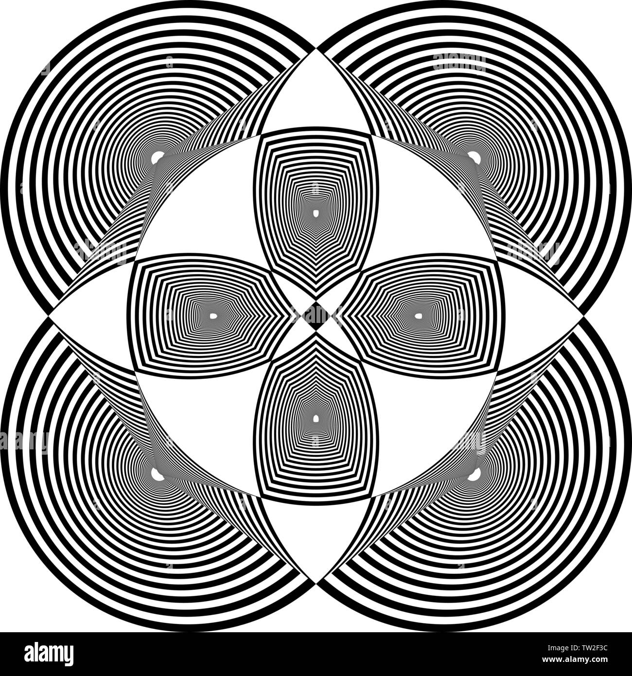 cross in circle perspective intersections chessboard inspired frame ...