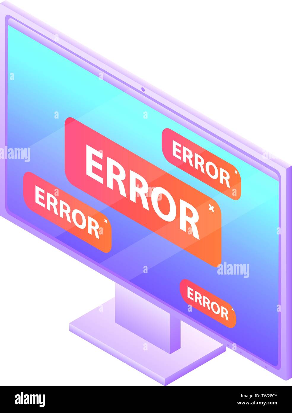 Error computer monitor icon, isometric style Stock Vector Image & Art ...