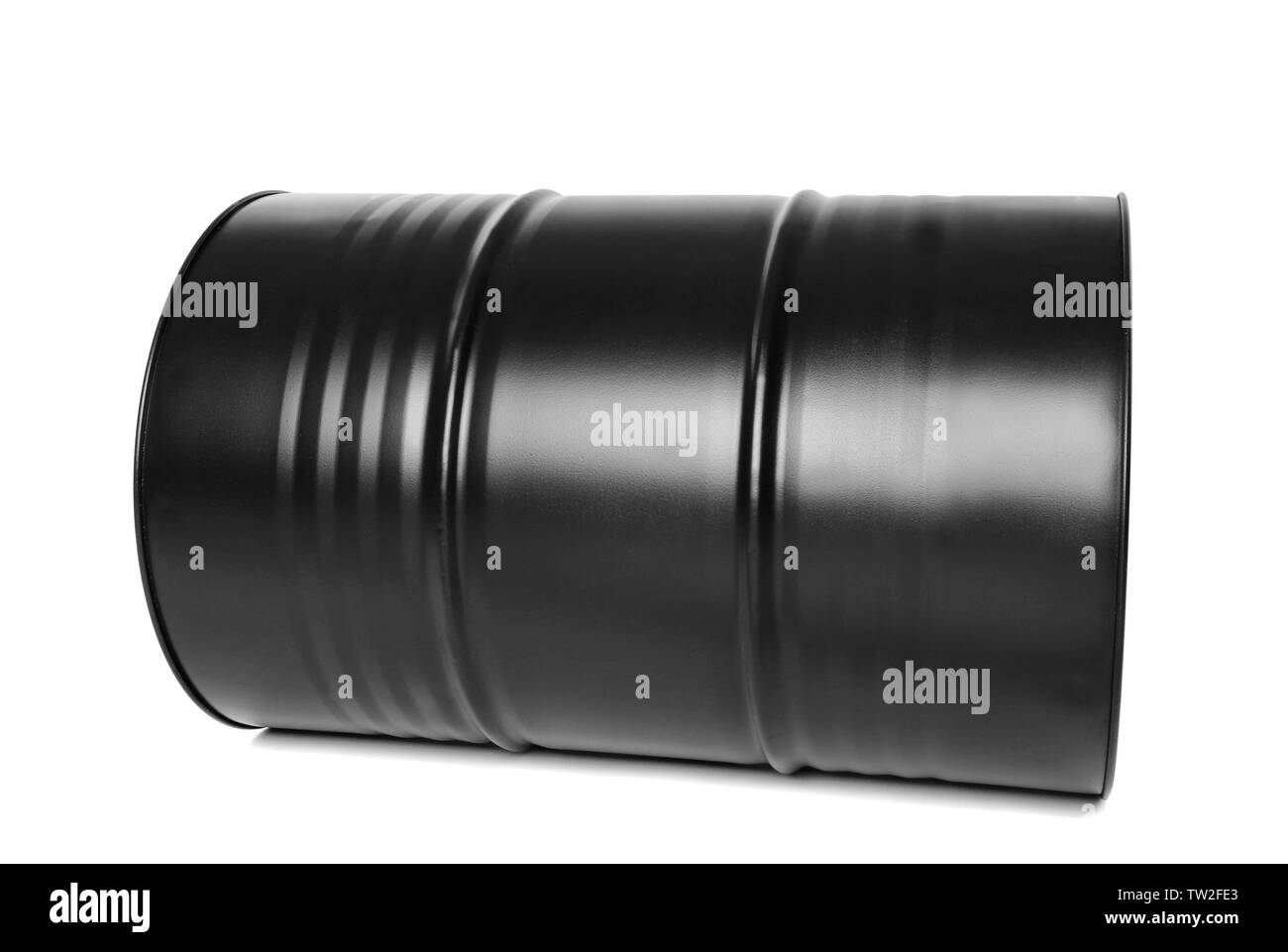 Black oil barrel isolated on Black and White Stock Photos & Images - Alamy
