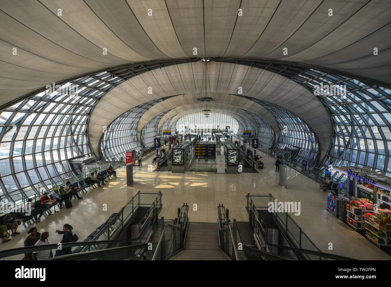Bangkok, Thailand - Sep 16, 2018. Interior of Bangkok Suvarnabhumi ...