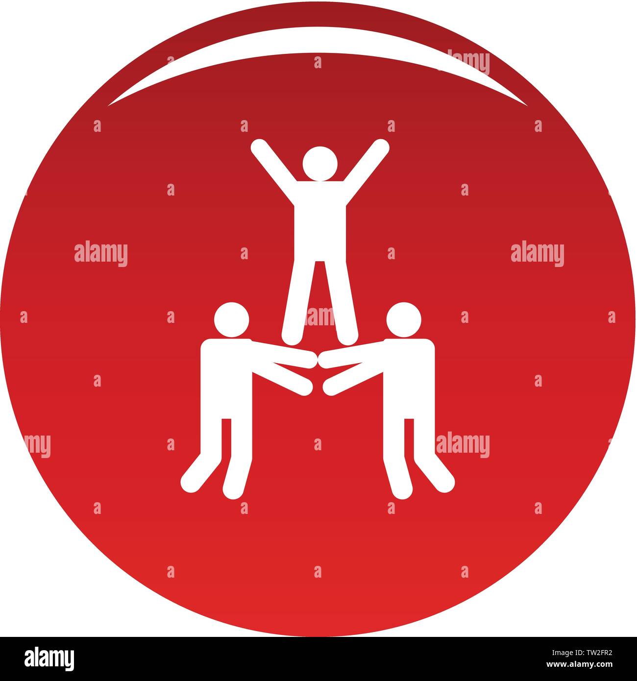 Happy teamwork icon. Simple illustration of happy teamwork vector icon ...