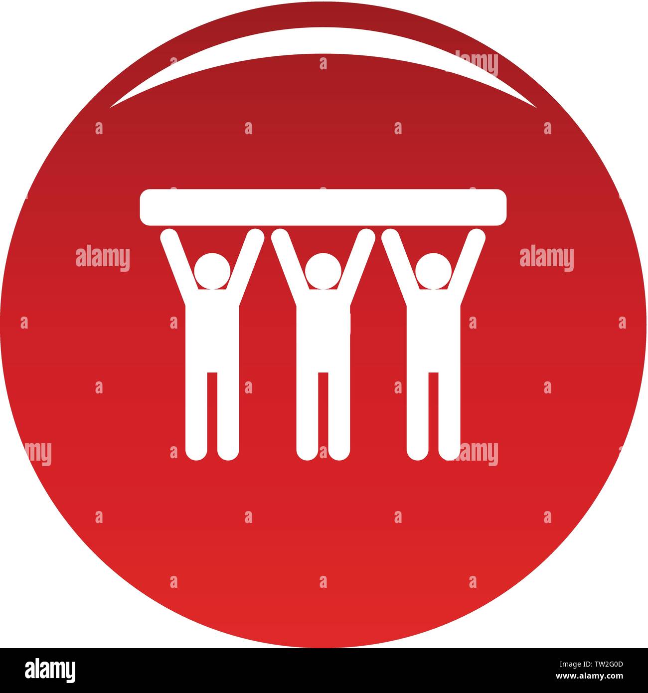 Strong teamwork icon. Simple illustration of strong teamwork vector ...