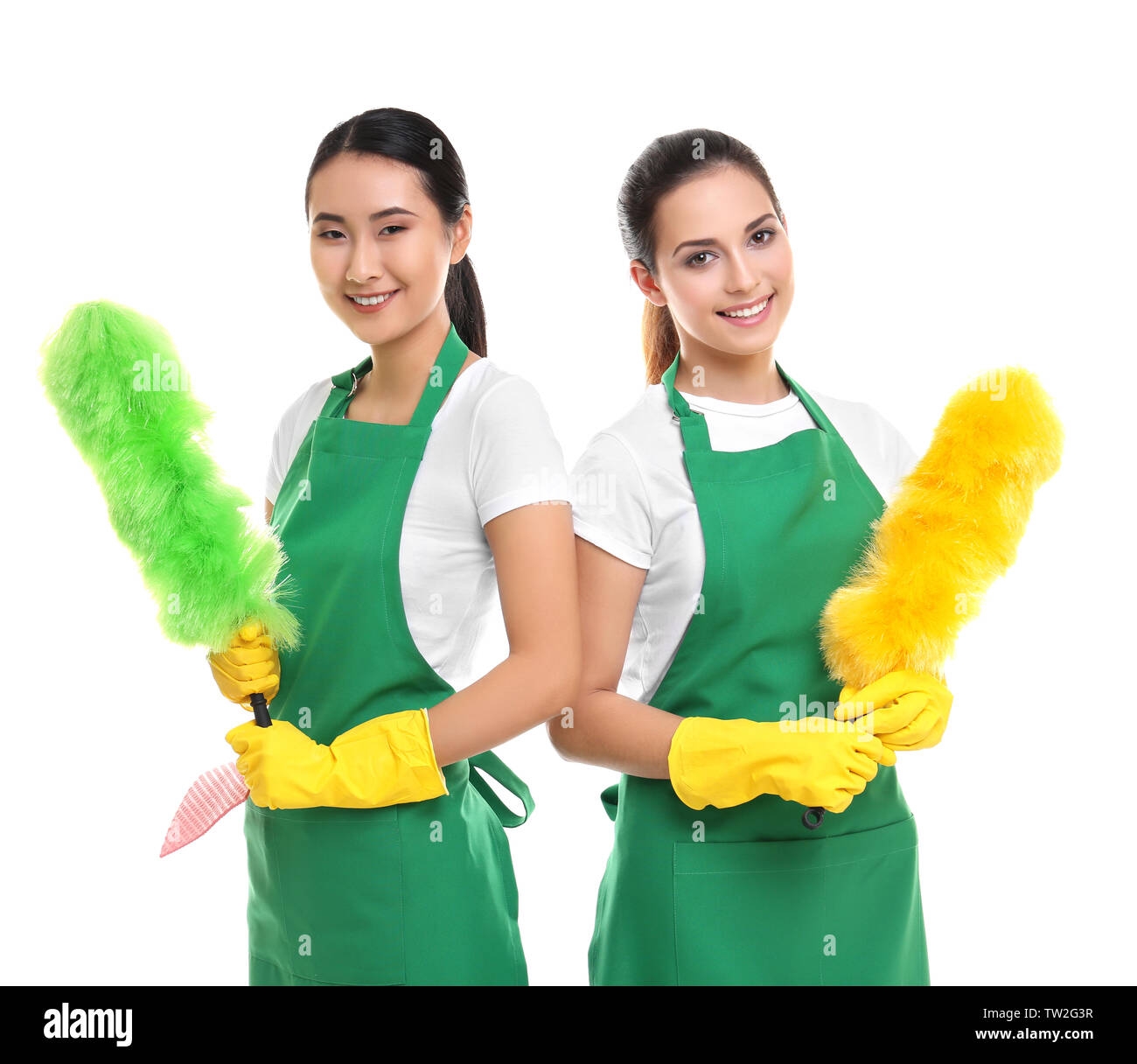 Cleaning staff team in Cut Out Stock Images & Pictures - Alamy