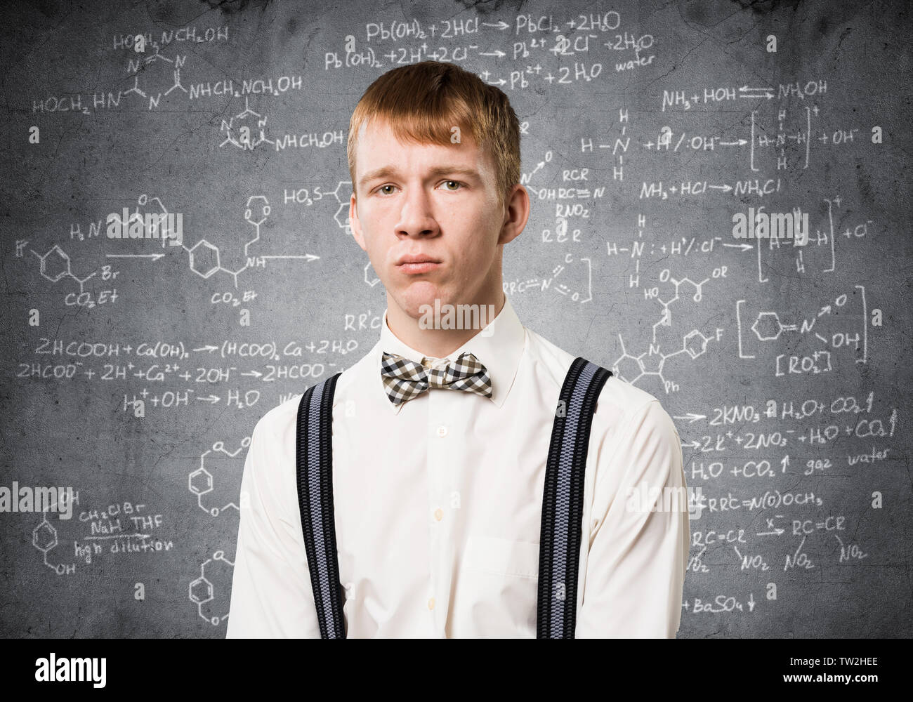 Teenager math calculations chalkboard hi-res stock photography and ...
