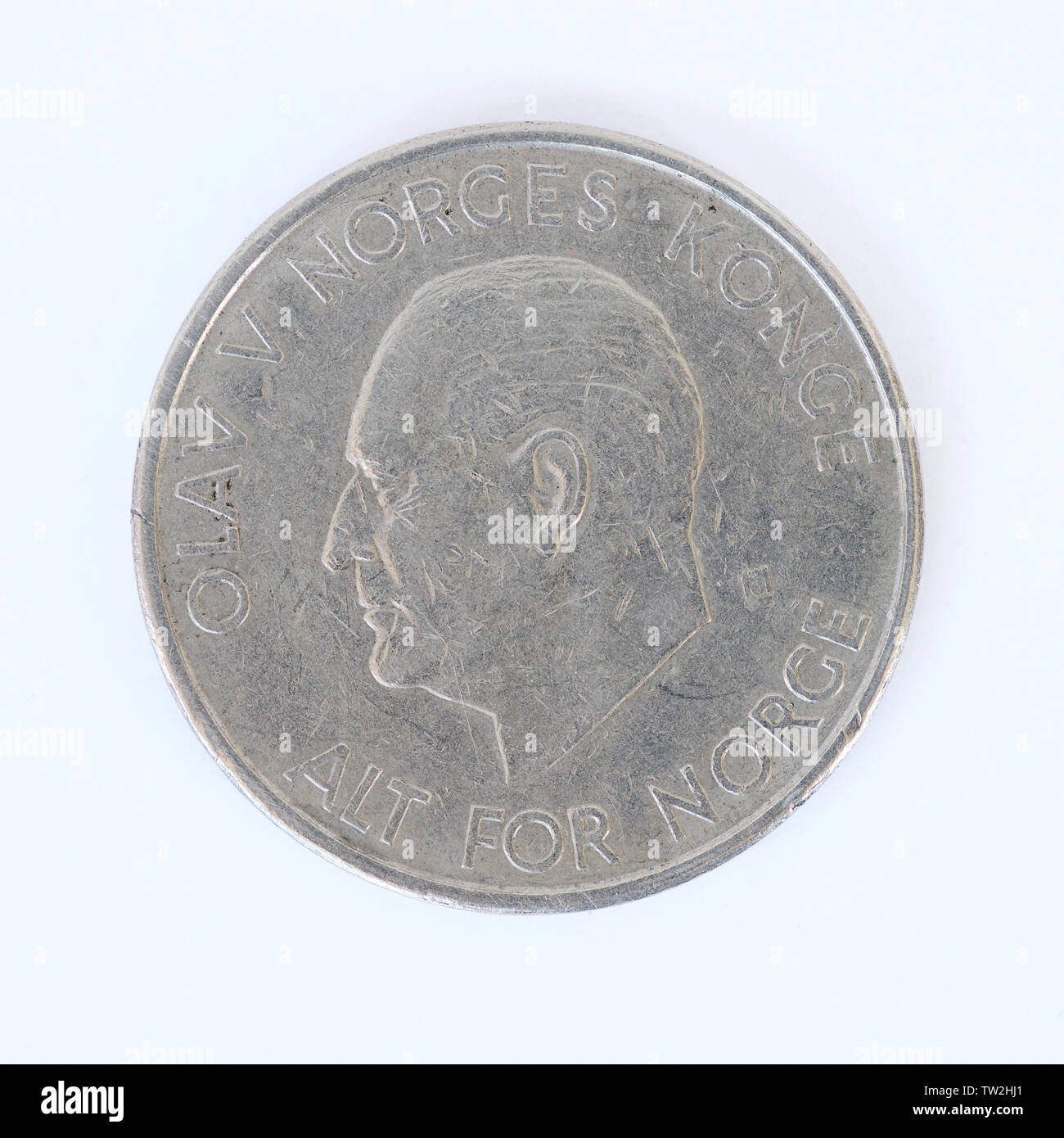 Norway 5 Kroner - Olav V Coin - 1964 Stock Photo - Alamy