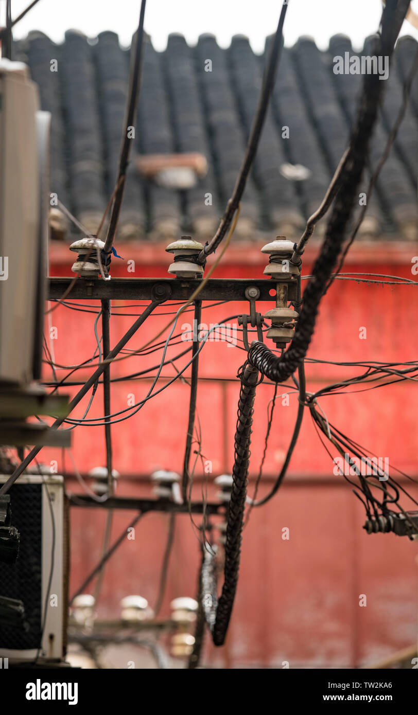 Old house wire Stock Photo - Alamy