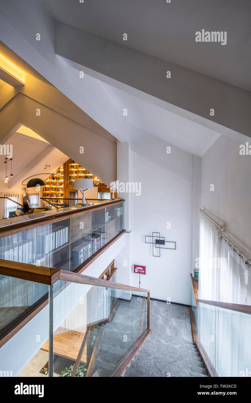 Modern home model room space design corridor hall HD picture Stock ...