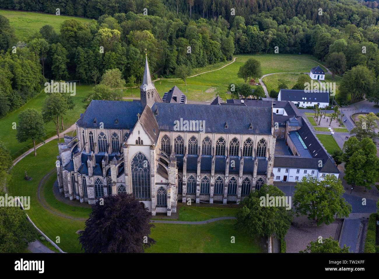 The Altenberg Cathedral from a bird's eye view Stock Photo - Alamy
