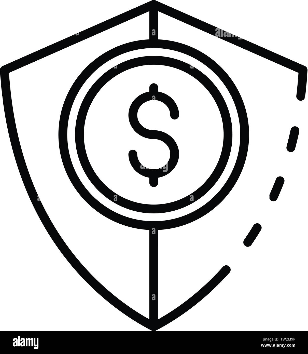 Money security icon, outline style Stock Vector Image & Art - Alamy