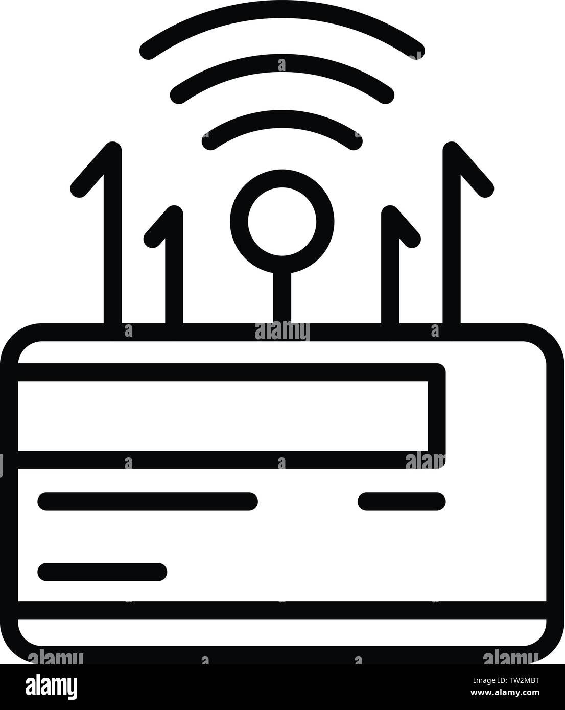 Wireless router icon, outline style Stock Vector Image & Art - Alamy