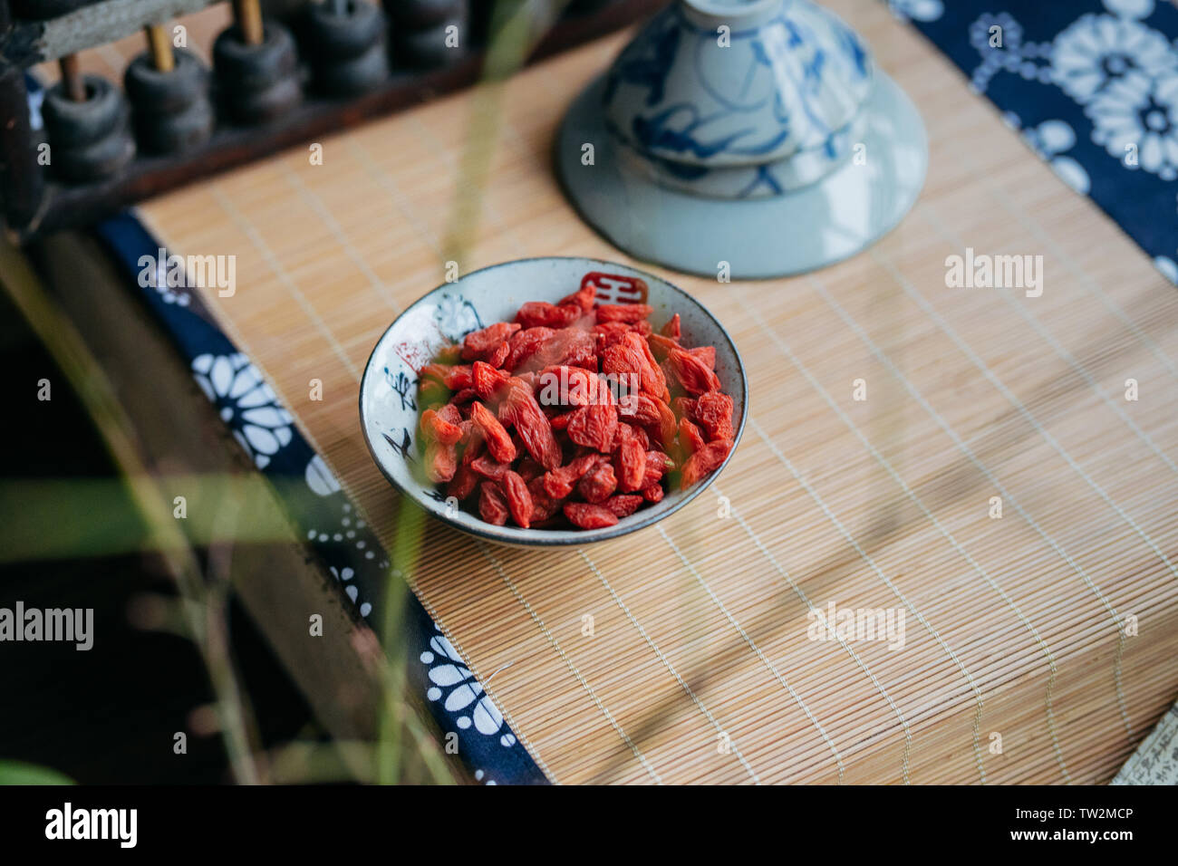 Chinese style red Chinese wolfberry Stock Photo - Alamy