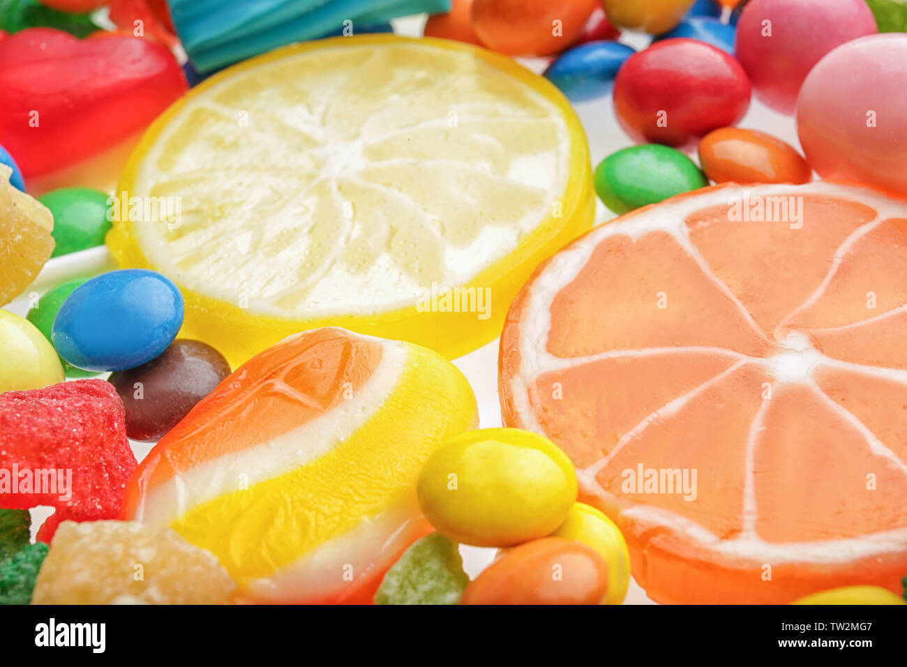 Small candies lemon hi-res stock photography and images - Alamy