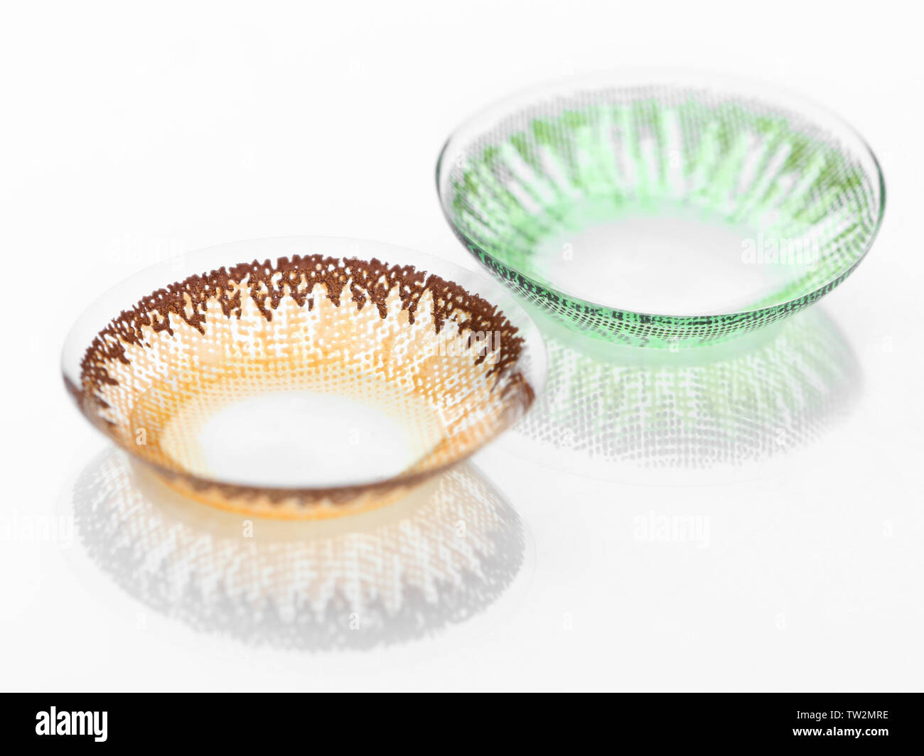 Color contact lenses on white background Stock Photo - Alamy