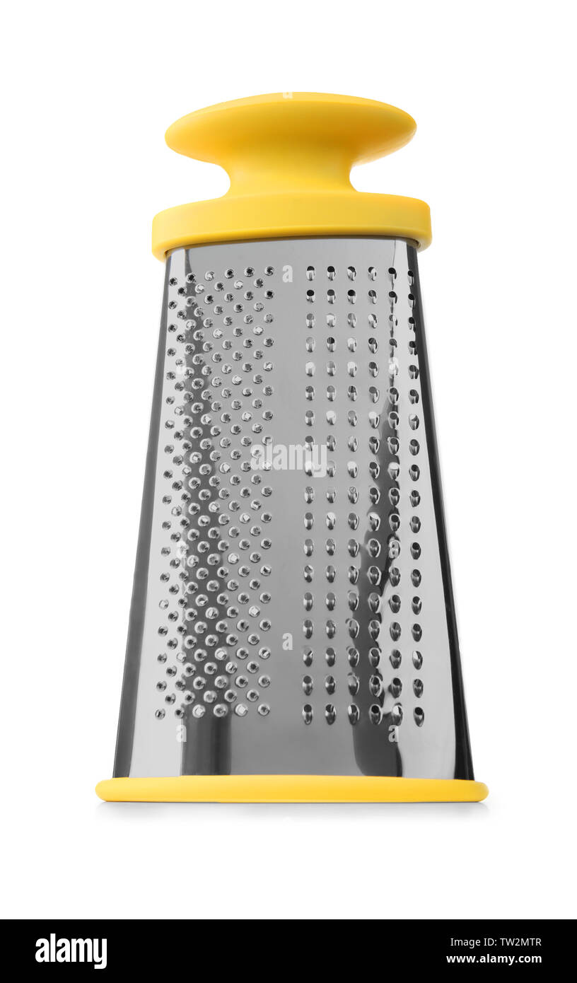 Metal grater on white background Stock Photo - Alamy