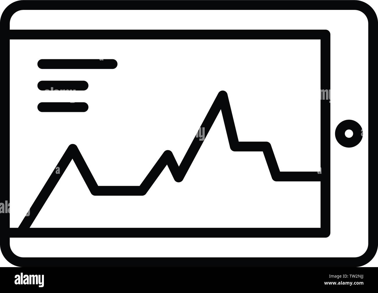 Tablet computer statistics analysis Black and White Stock Photos ...