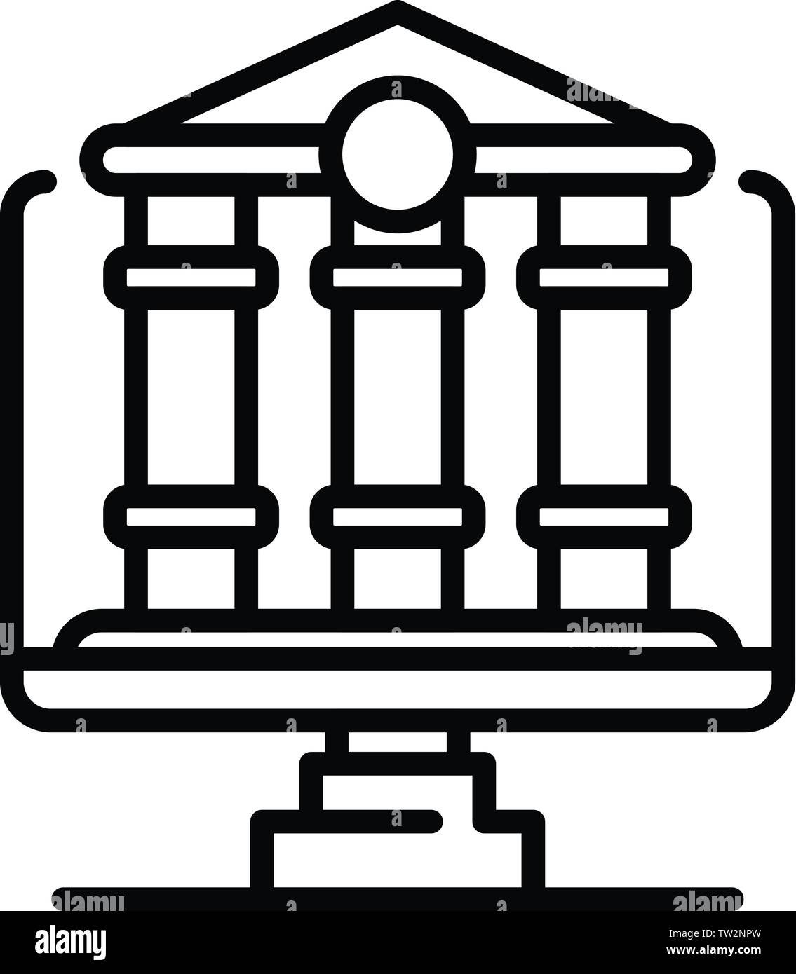 Web bank icon, outline style Stock Vector Image & Art - Alamy