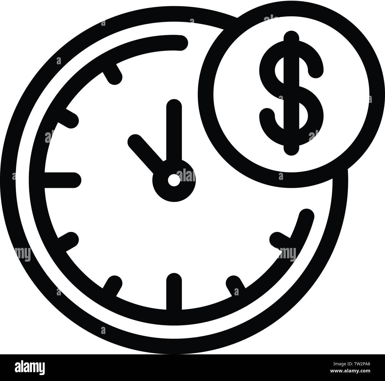 Time is money icon, outline style Stock Vector Image & Art - Alamy