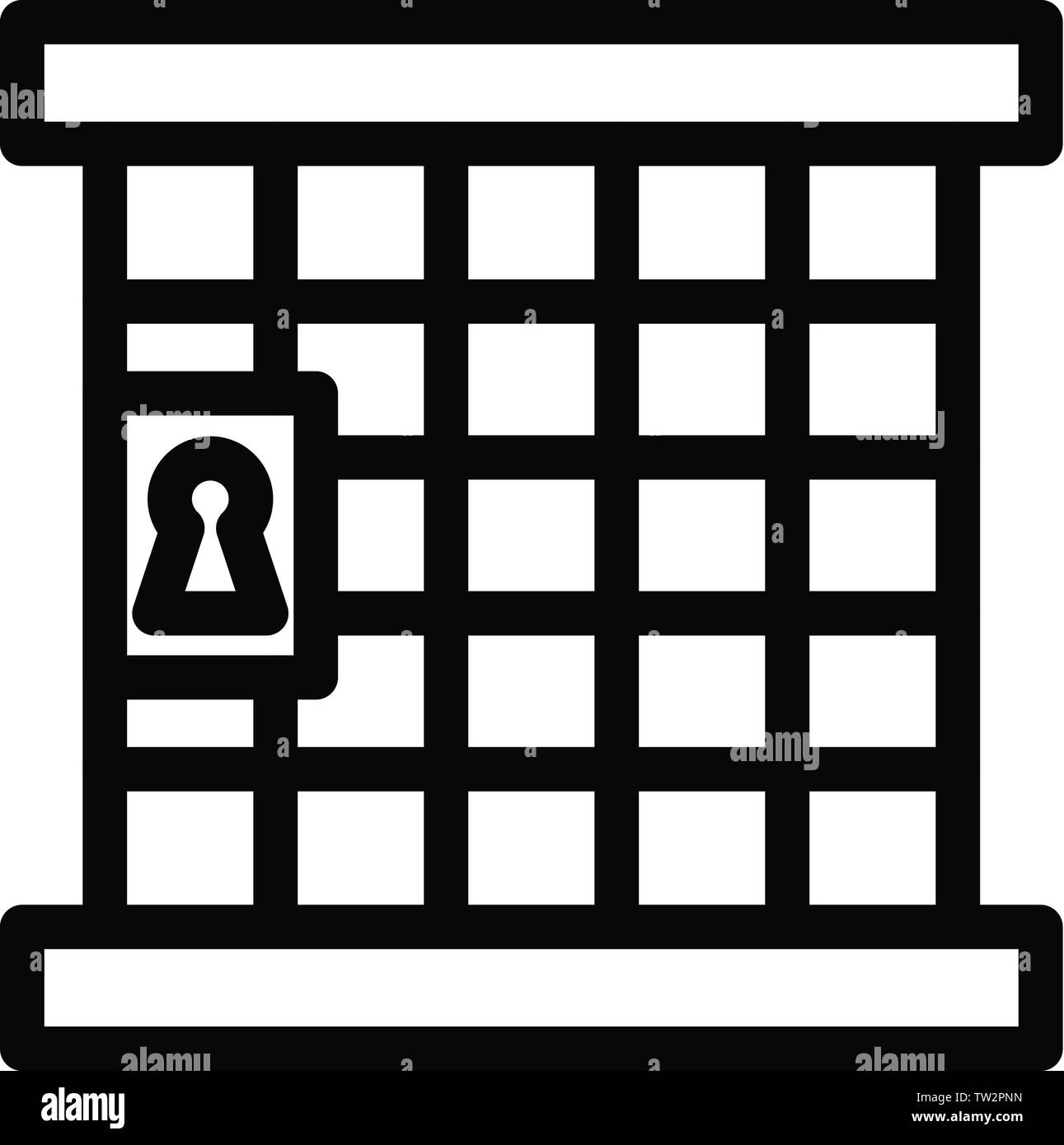 Judge prison gate icon, outline style Stock Vector Image & Art - Alamy